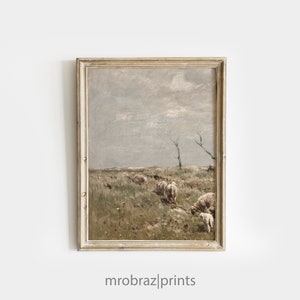 Vintage Triptych Landscape Print Set of 3 Oil Paintings, French ...