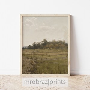 Vintage Triptych Landscape Print Set of 3 Oil Paintings, French ...