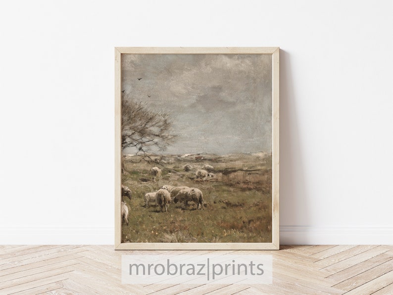 Vintage Triptych Landscape Print Set of 3 Oil Paintings, French ...
