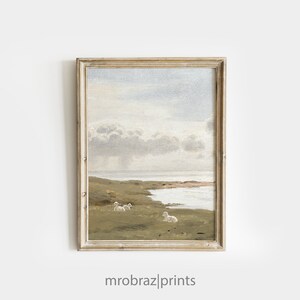 Vintage Triptych Landscape Print Set of 3 Oil Paintings, French ...