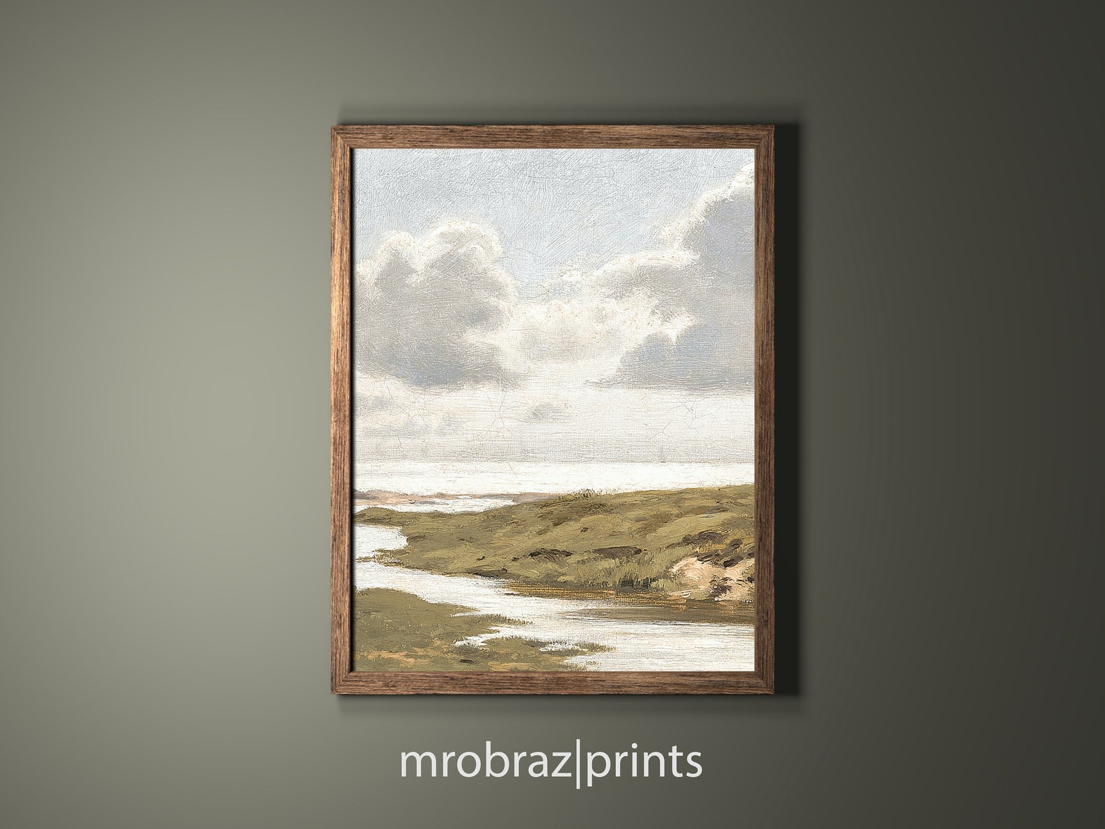 Vintage Triptych Landscape Print Set of 3 Oil Paintings, French ...