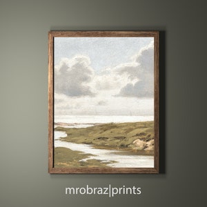 Vintage Triptych Landscape Print Set of 3 Oil Paintings, French ...