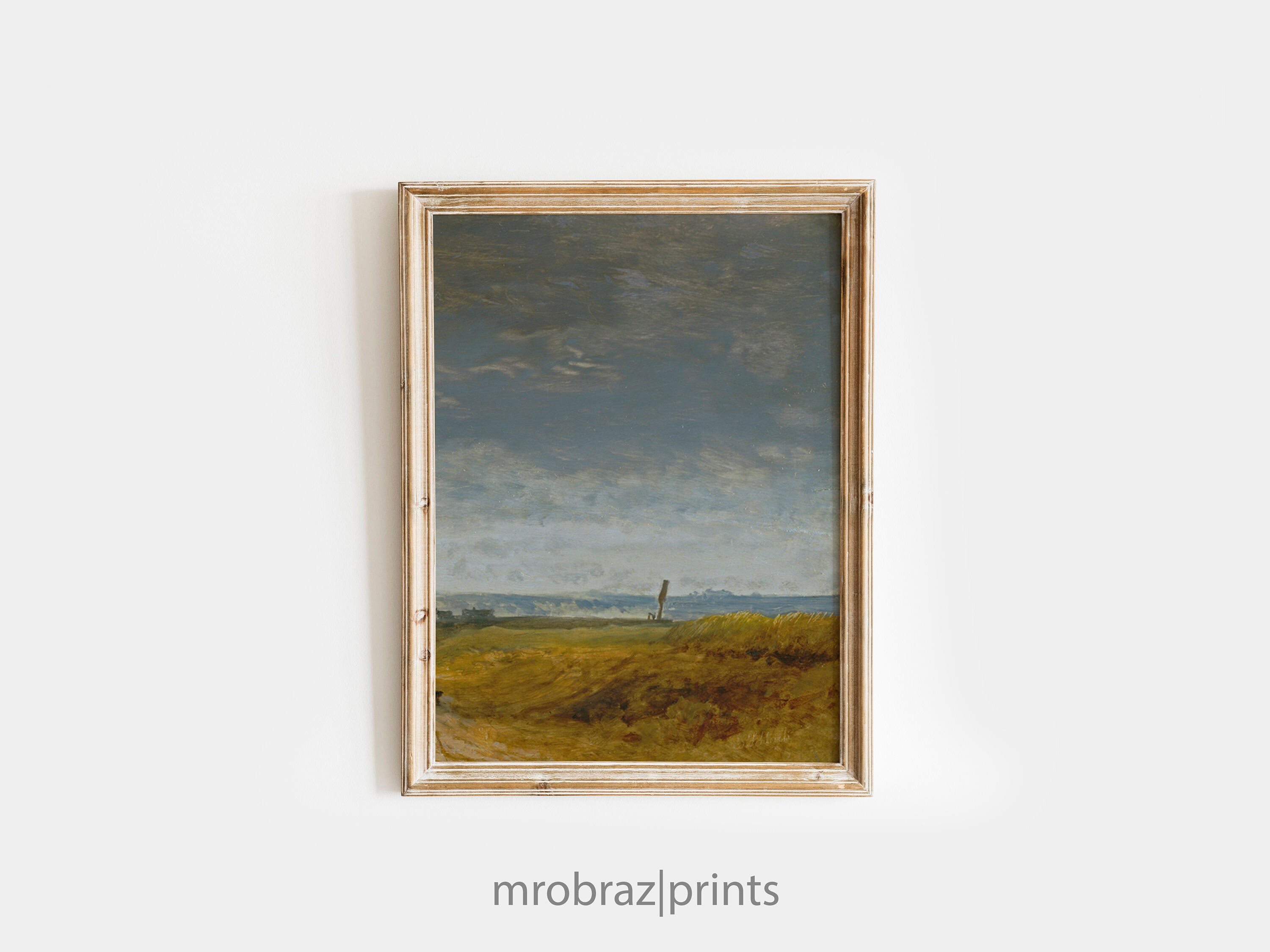 Vintage Triptych Landscape Print Set of 3 Oil Paintings, French ...