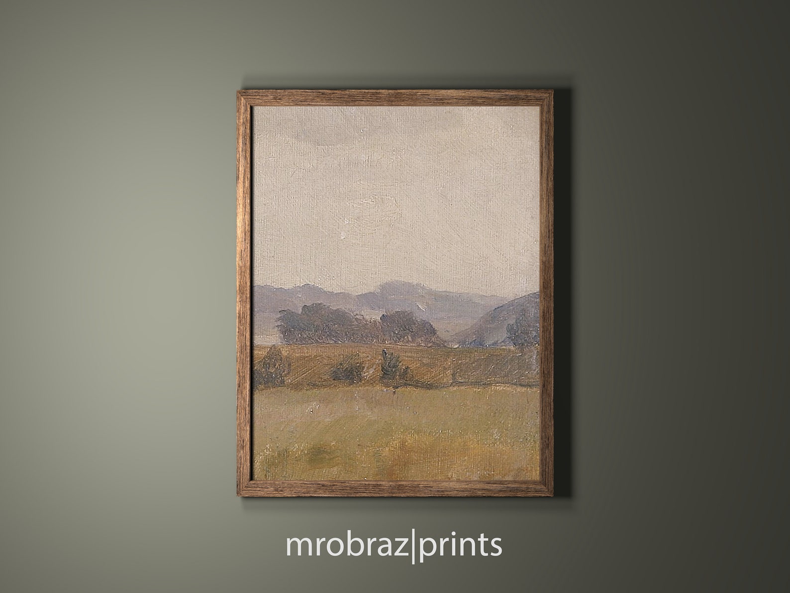 Vintage Triptych Landscape Print Set of 3 Oil Paintings, French ...