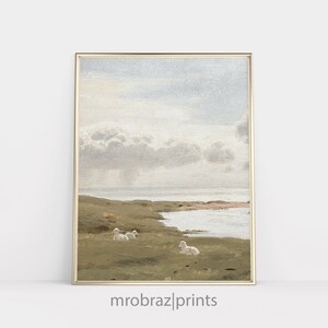 Vintage Triptych Landscape Print Set of 3 Oil Paintings, French ...