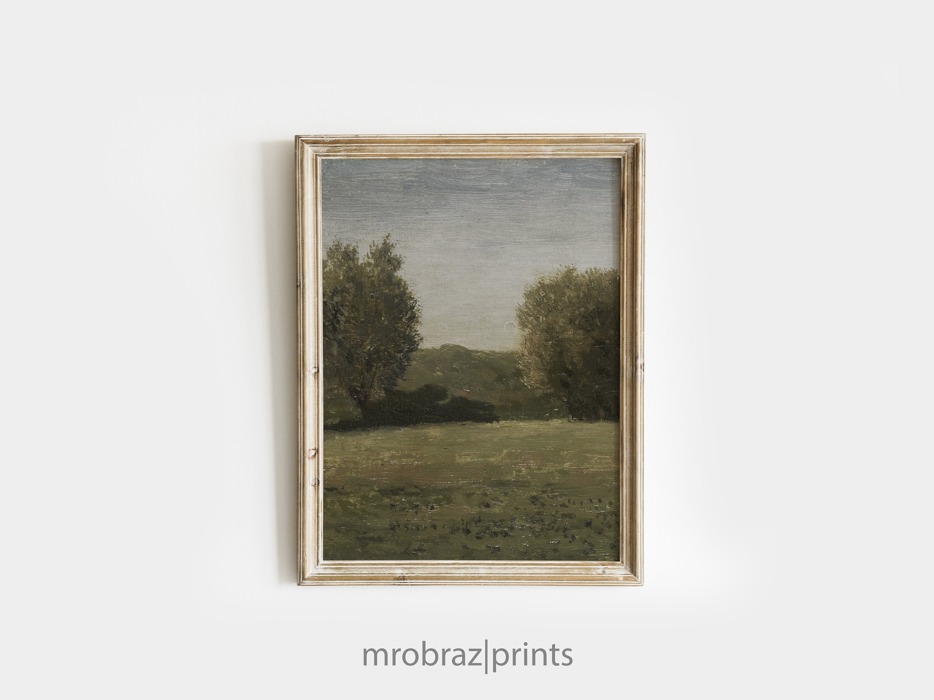 Vintage Triptych Landscape Print Set of 3 Oil Paintings, French ...