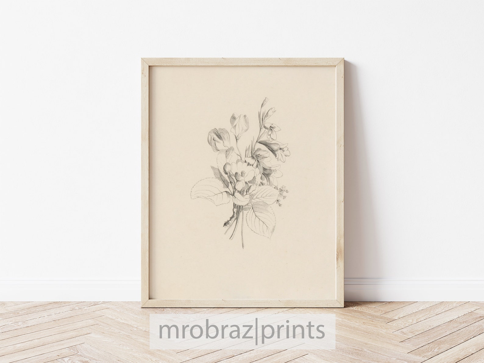 Vintage Botanical Triptych Print Set of 3 Antique Flower - Etsy