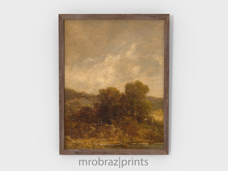 Vintage Triptych Landscape Print Set of 3 Oil Paintings, French ...