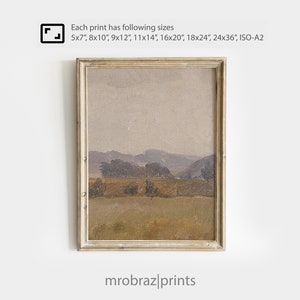Vintage Triptych Landscape Print Set of 3 Oil Paintings, French ...