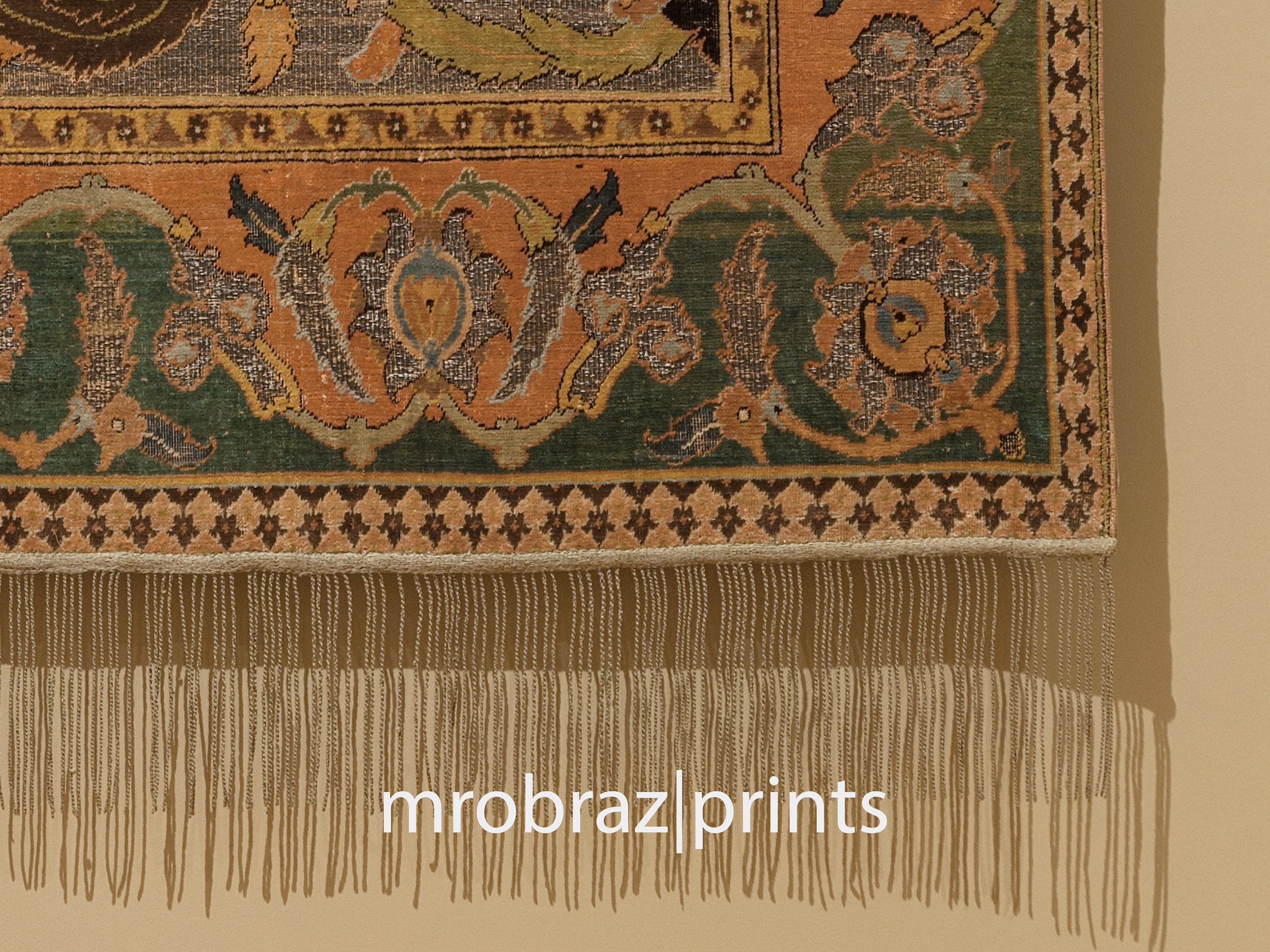 Vintage Textile Art Rug Pattern Wall Print Antique European - Etsy