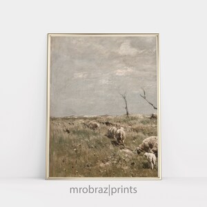 Vintage Triptych Landscape Print Set of 3 Oil Paintings, French ...