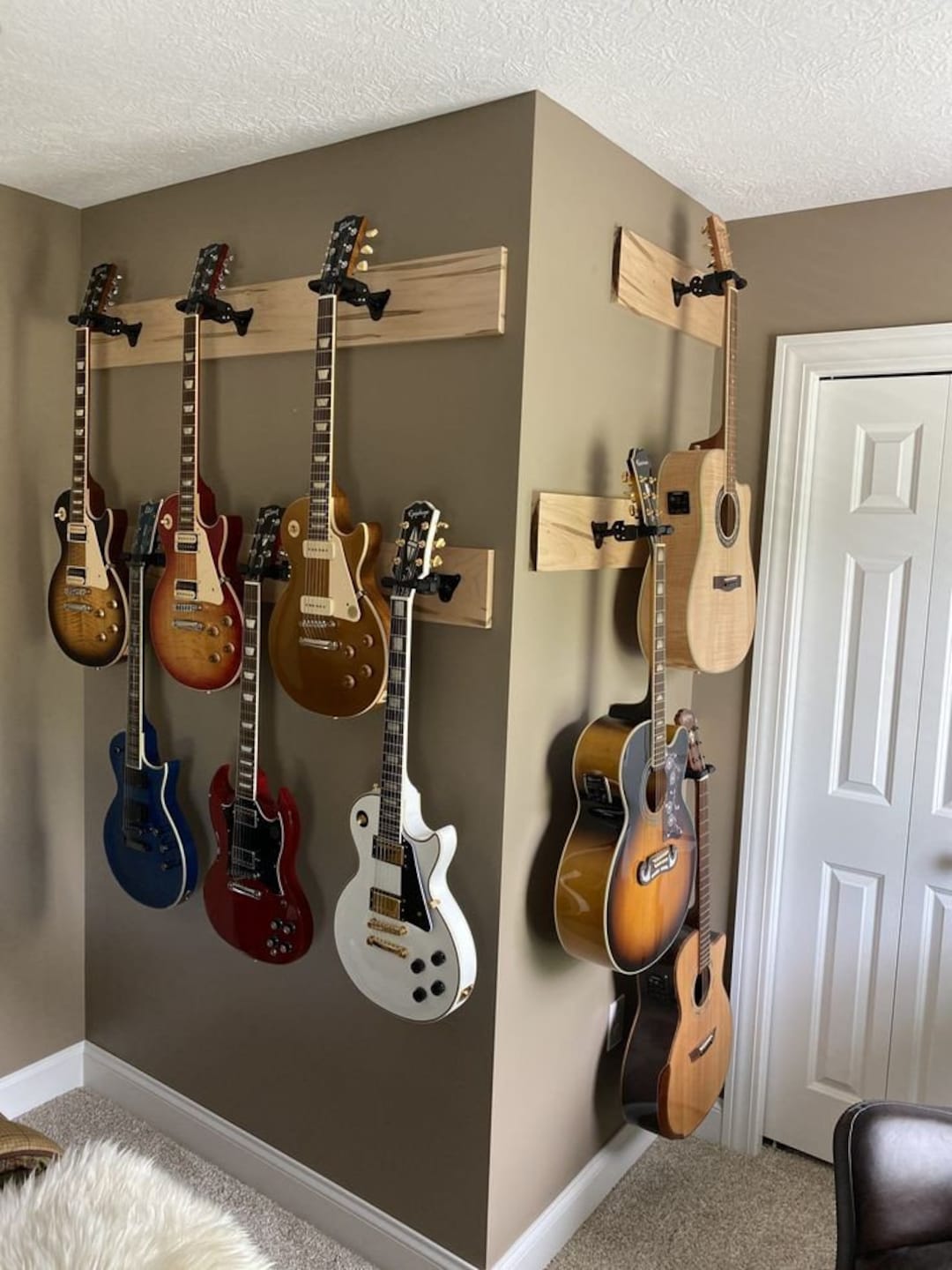 Wall Guitar or Violin Hanger. Music Room. Family Room. - Etsy