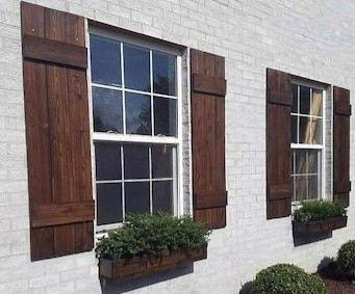 Rustic Shutters. Wood Shutters. Exterior Shutters. Custom - Etsy
