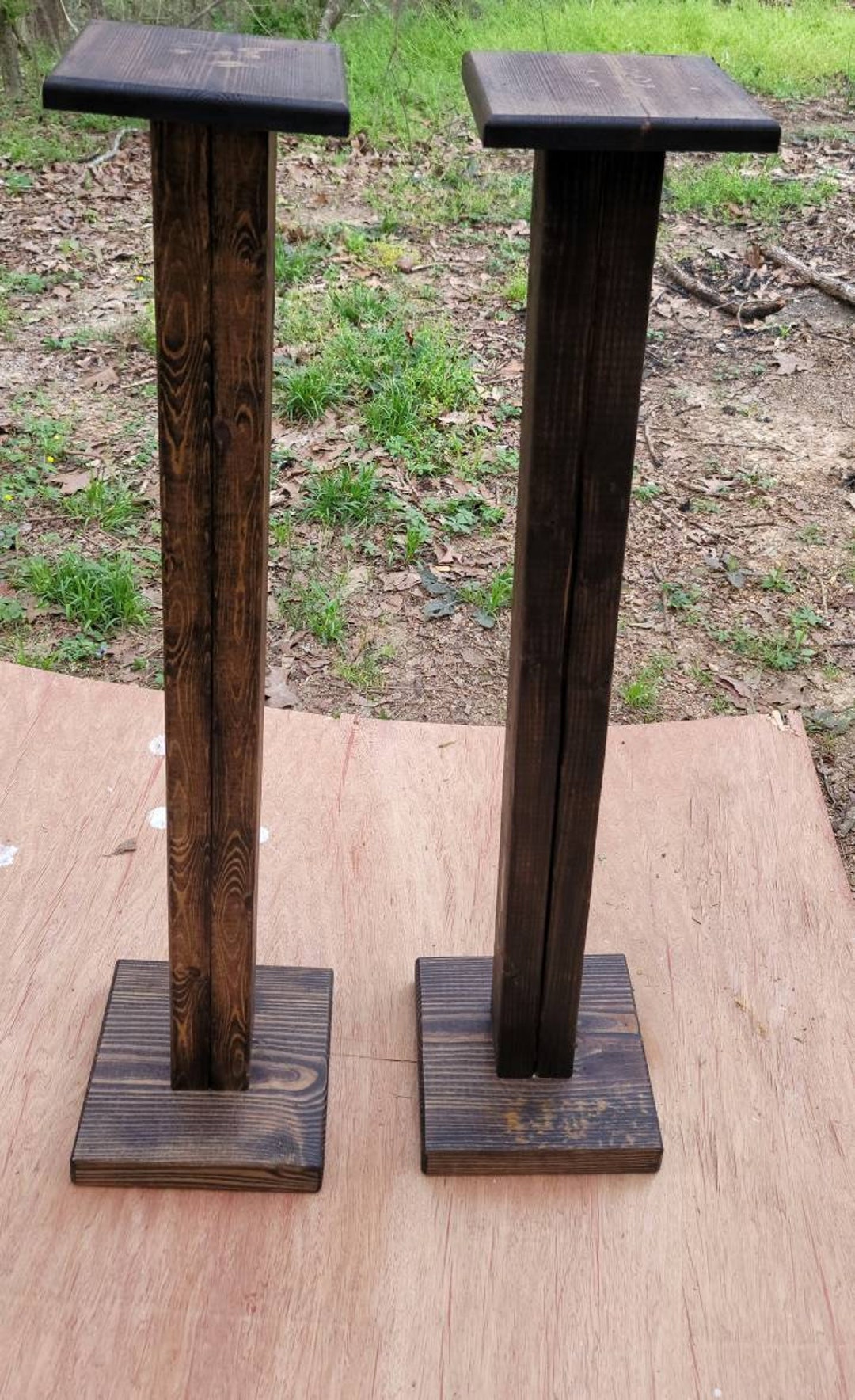 Audio Speaker Stands. Solid Wood. Movie Sound. Boom Box Speakers Stand ...