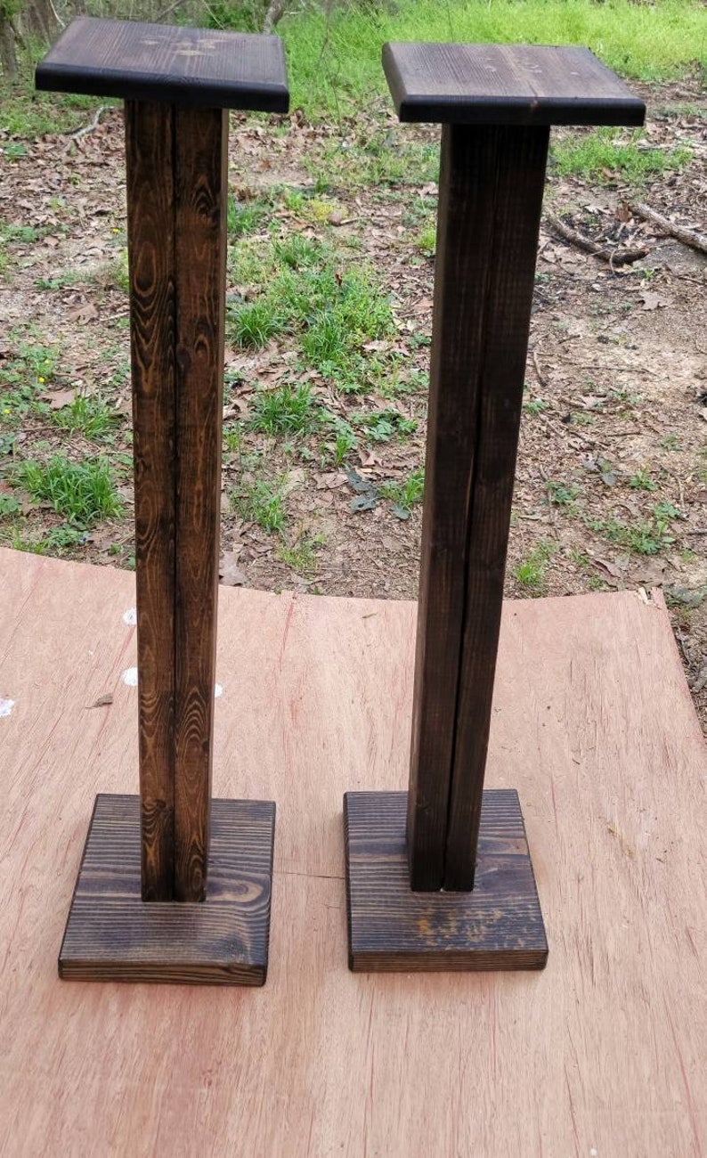 Audio Speaker Stands. Solid Wood. Movie Sound. Boom Box Speakers Stand ...