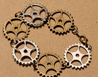 Steampunk Gear Bracelets Gear Bracelets His and Her - Etsy