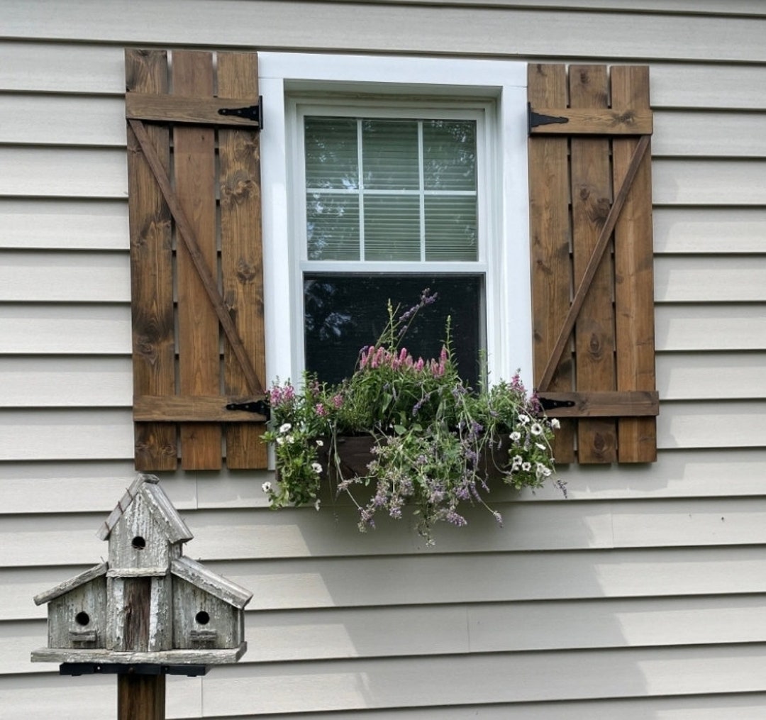 Farmhouse Shutters - Rustic Shutters Interior or Exterior- Z Bar- Barn ...