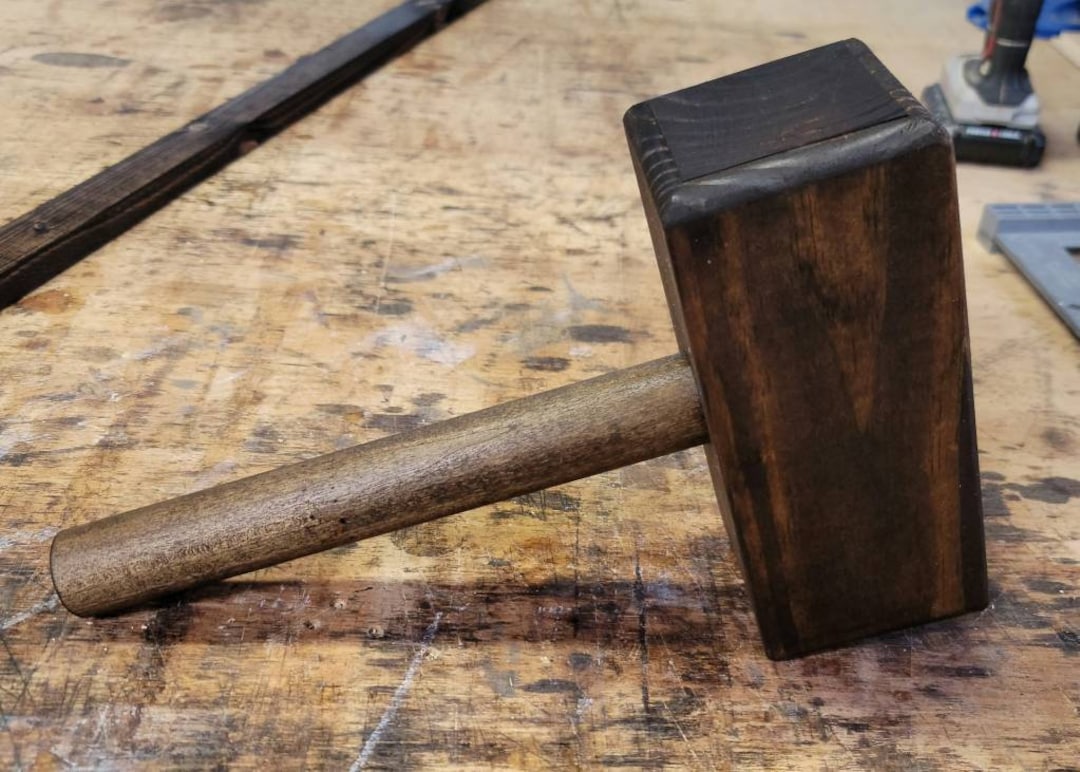 Solid Wood Mallet: Amish Pine or Oak Hammer - Etsy