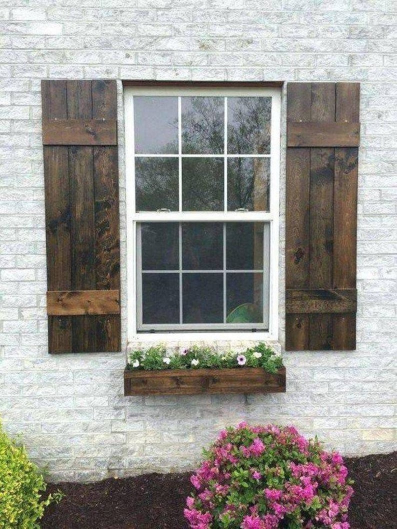 Rustic Shutters. Wood Shutters. Exterior Shutters. Custom - Etsy