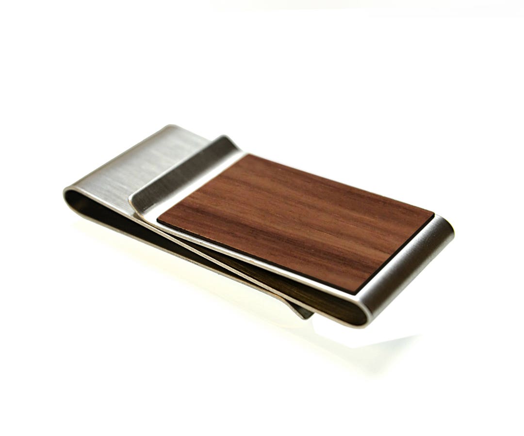 Wood Money Clip: Double Sided Card Holder - Etsy