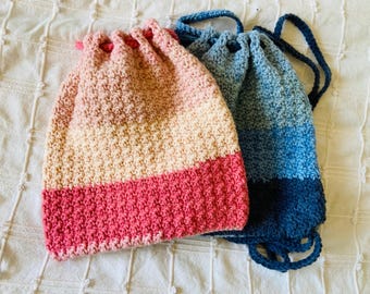 Crochet Drawstring Backpack Digital Design - Etsy