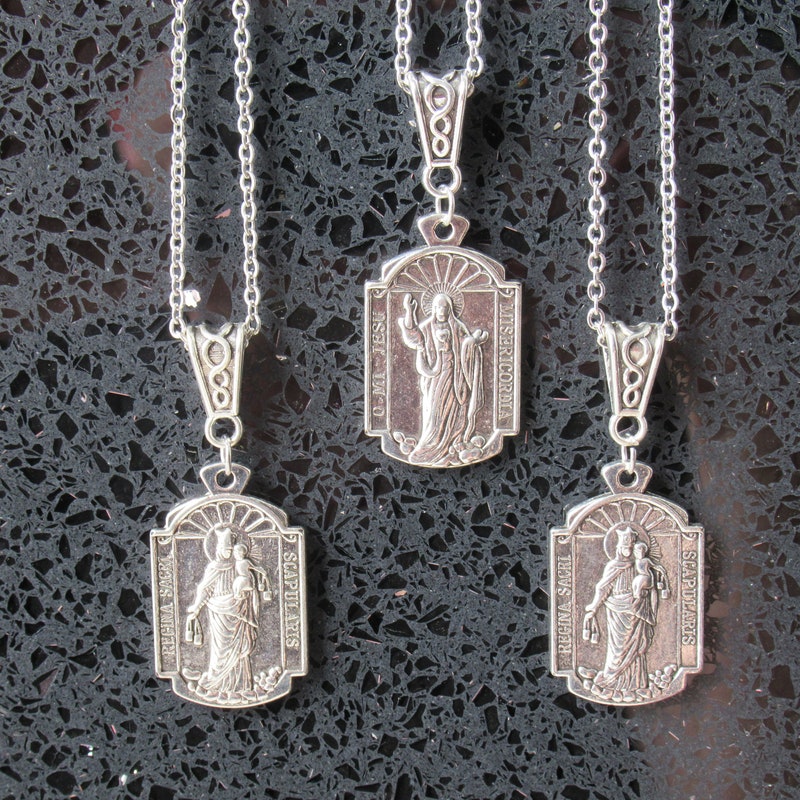 Silver Scapular for Man - Etsy UK
