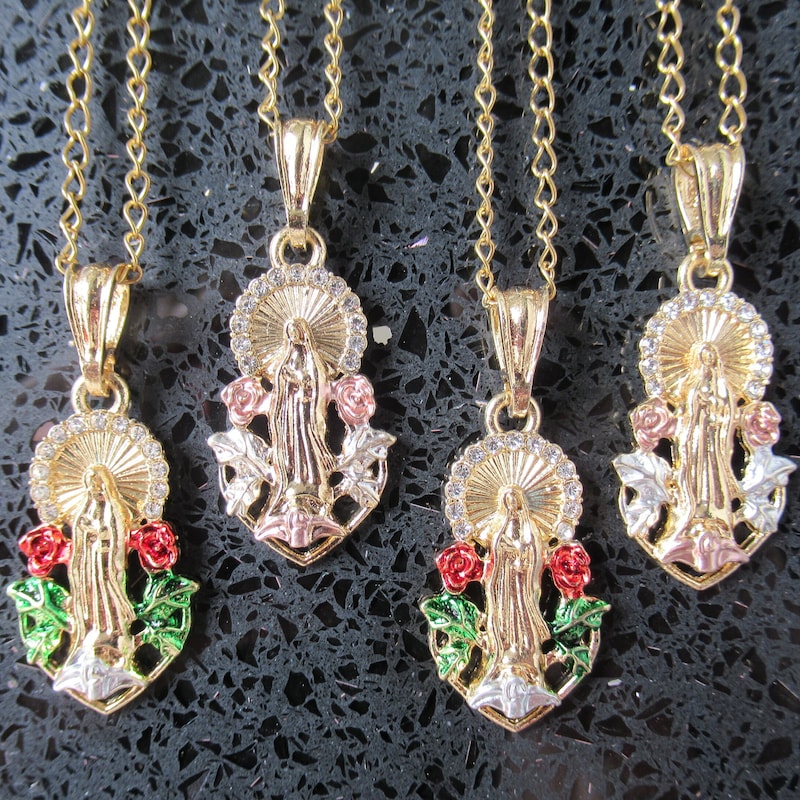 Virgin Mary Necklace - Etsy
