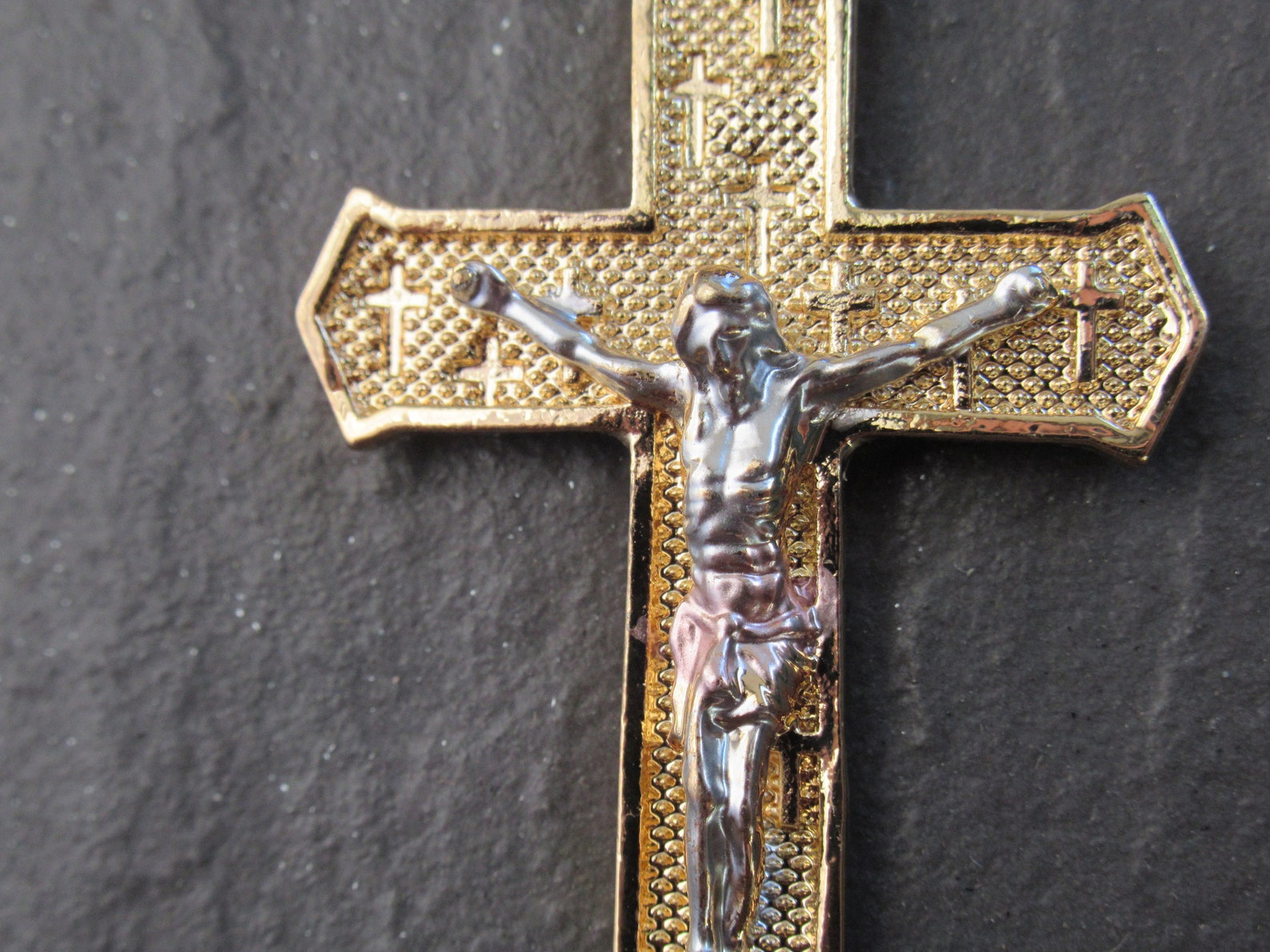 3D 18K Gold Plate Crucifix Chain Necklace Christian Jesus - Etsy UK