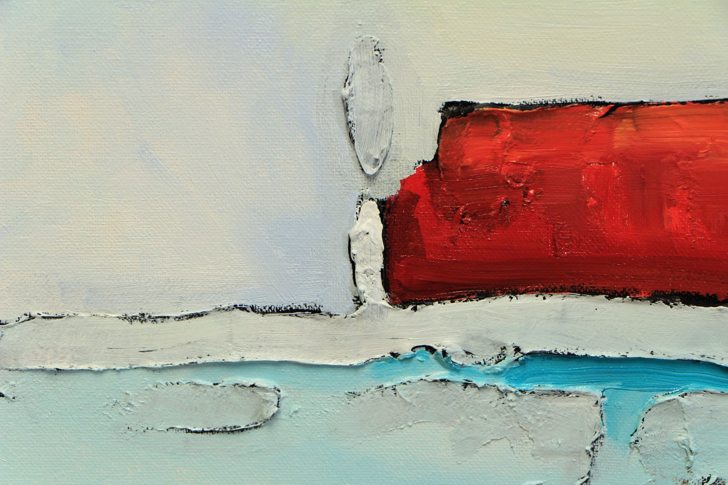 Abstract Textured Painting Warm and Cool Colors Contrast of - Etsy Canada