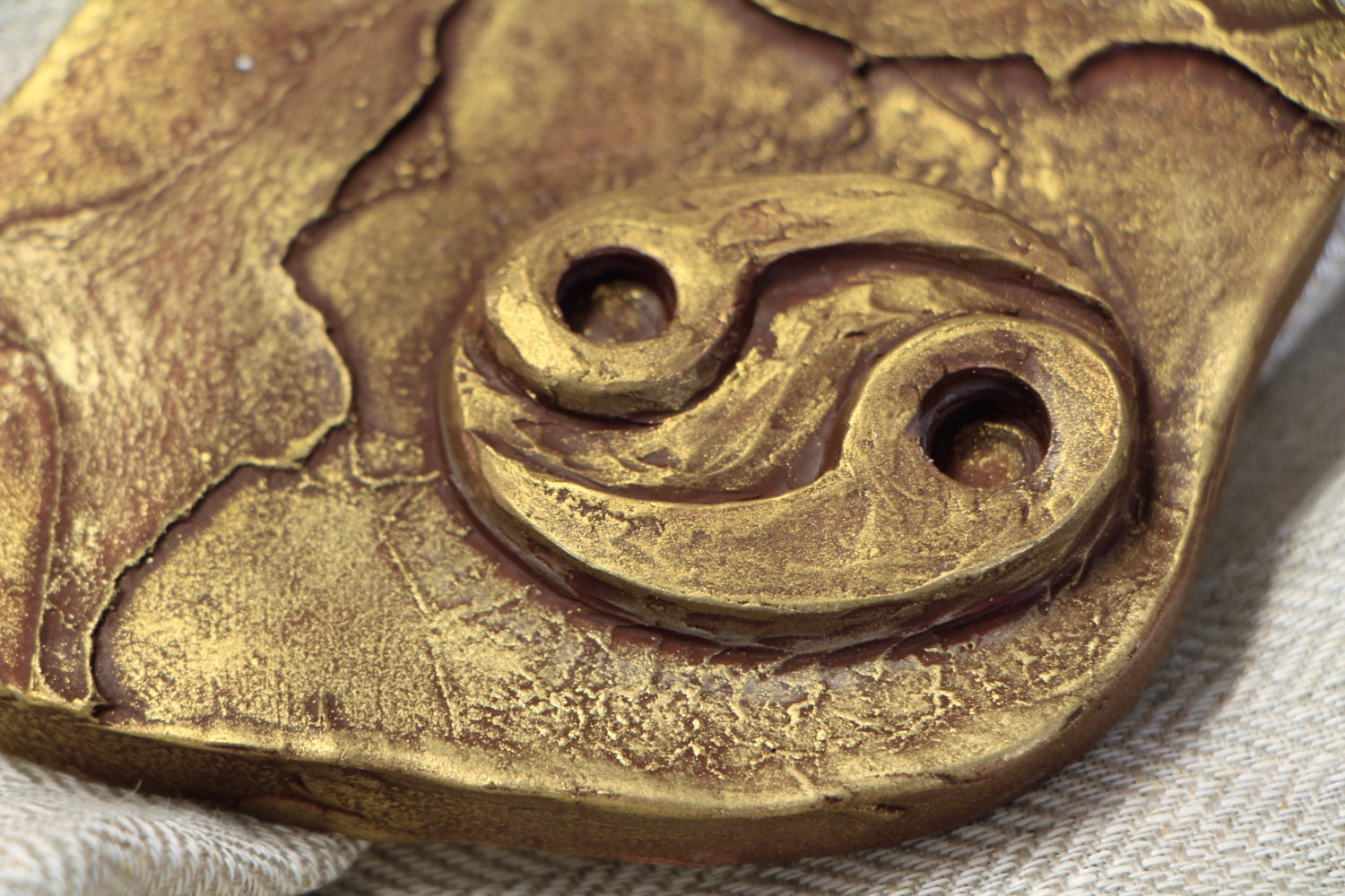 Cancer Horoscope Symbol Bas Relief Zodiac Sign Small Sculpture Wall Art ...