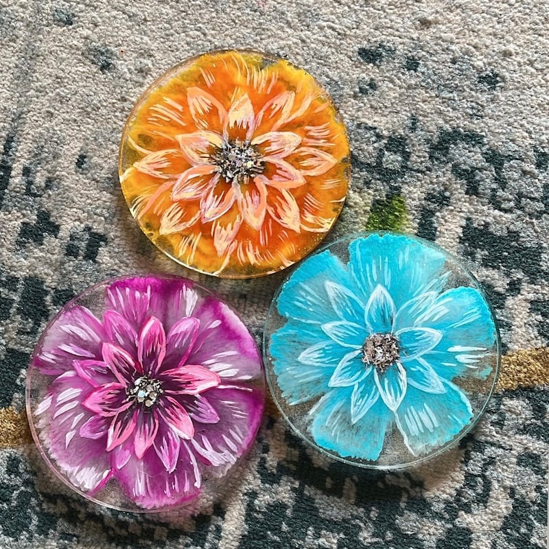 Resin Coaster - Etsy