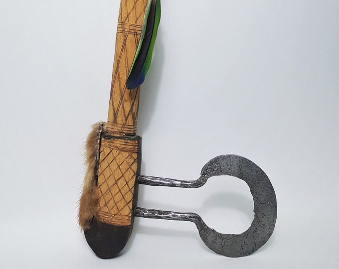 African Axe Rare Hand-forged Blade Ceremonial Mid-century Ethiopia ...