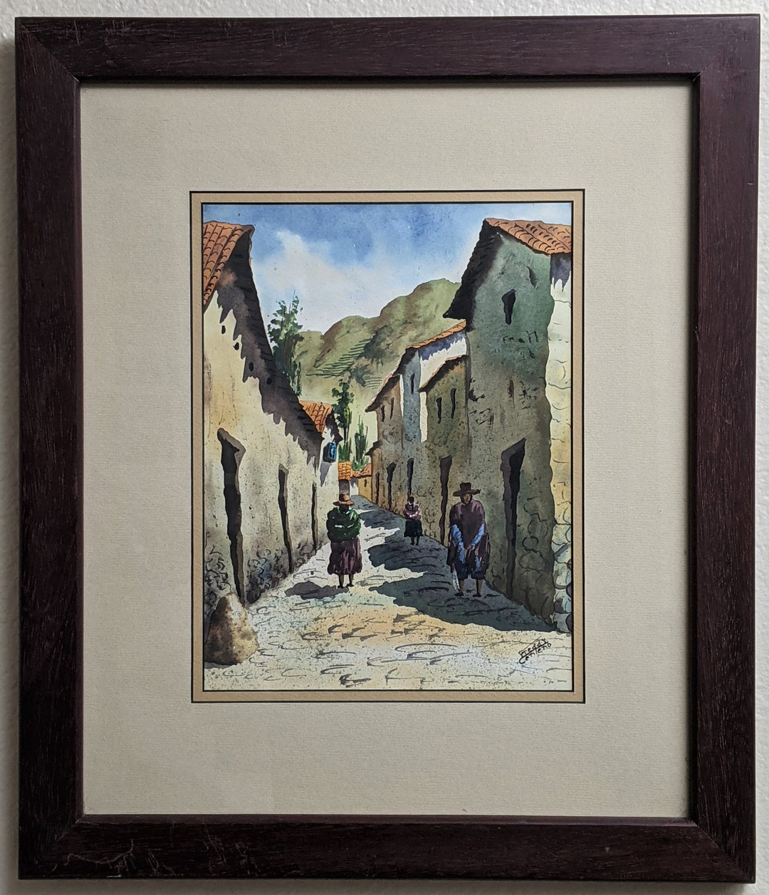 Cusco Peru Painting Original Watercolor Gouache Signed by the Artist ...