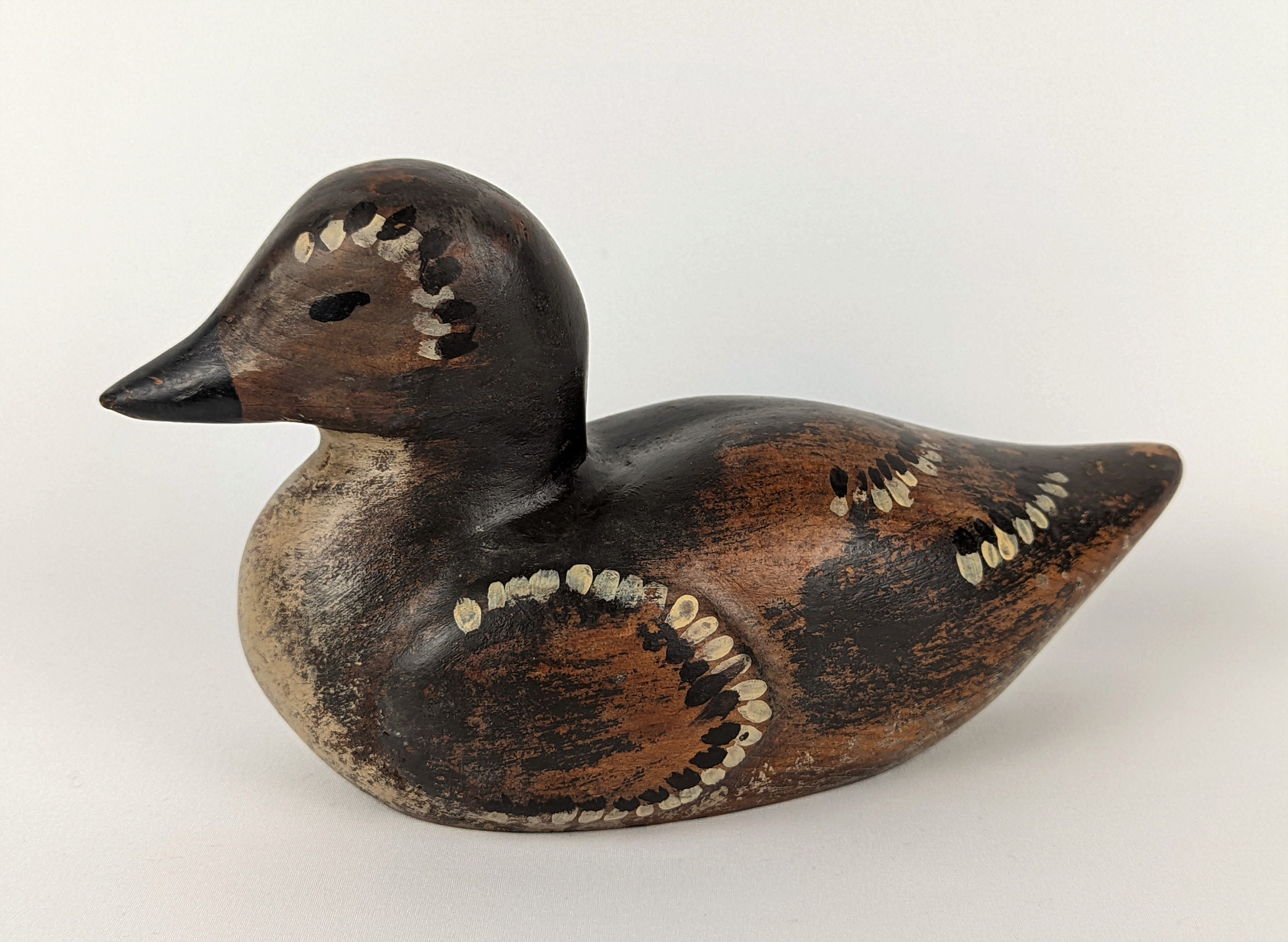 Sarreid Duck Decoy Handmade and Hand-painted Solid Wood 9 Inches Long ...