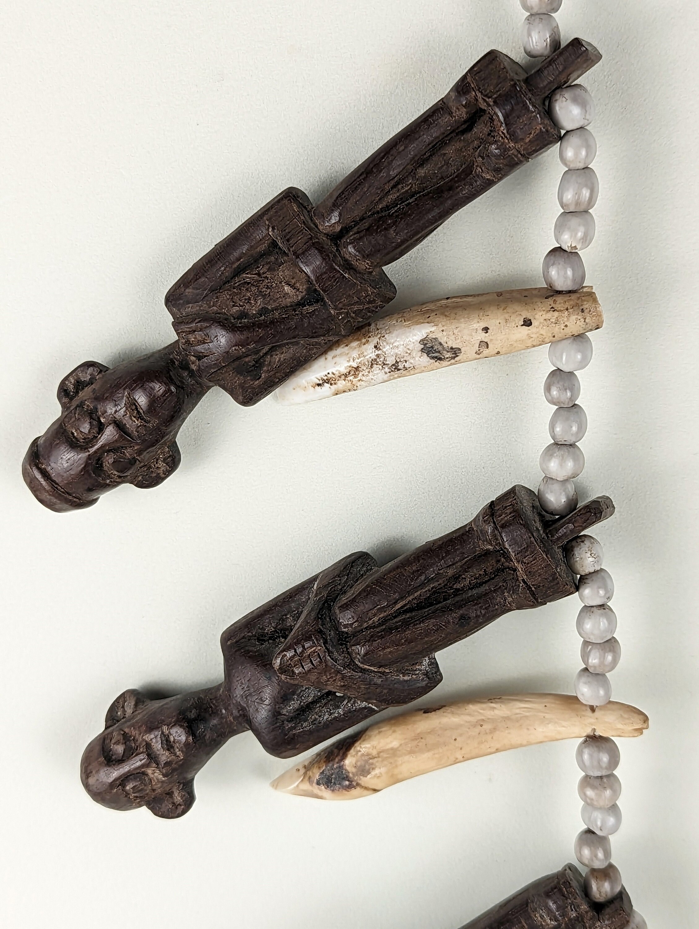 Dayak Chief Tribal Necklace Pectoral Carved Ancestor Figures 19th ...