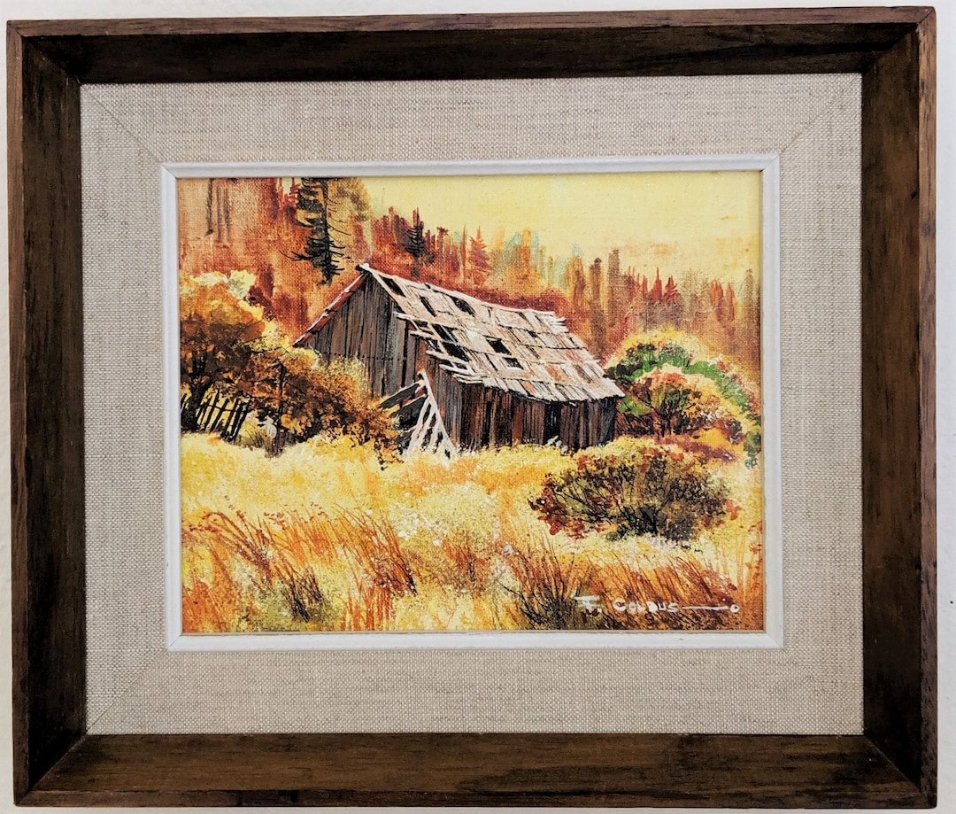 Frederick Colbus Painting Original Signed Oil on Canvas Mendocino Barn ...