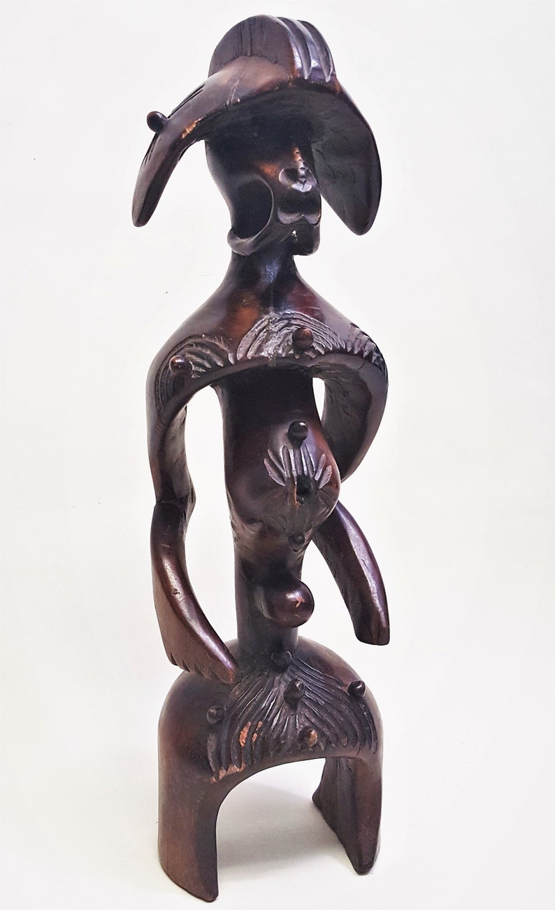Mumuye Tribal Art Wooden Sculpture of a Spirit Ancestor Figure ...
