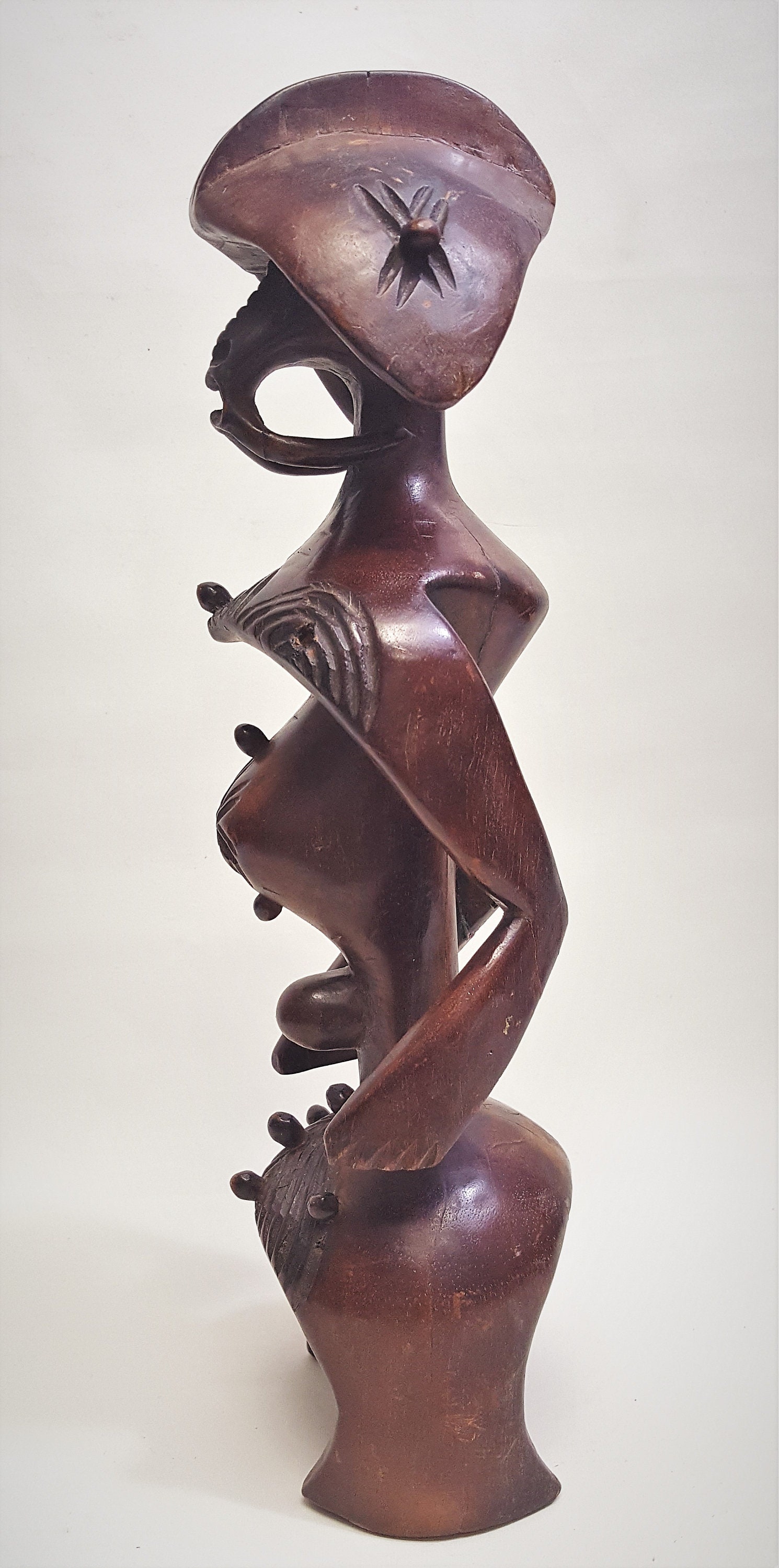 Mumuye Tribal Art Wooden Sculpture of a Spirit Ancestor Figure ...