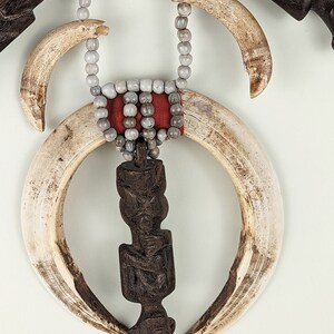 Dayak Chief Tribal Necklace Pectoral Carved Ancestor Figures 19th ...