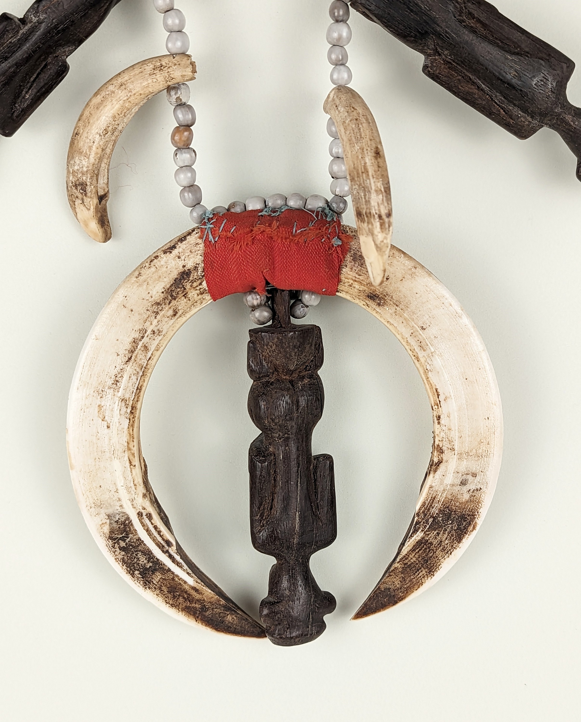 Dayak Chief Tribal Necklace Pectoral Carved Ancestor Figures 19th ...