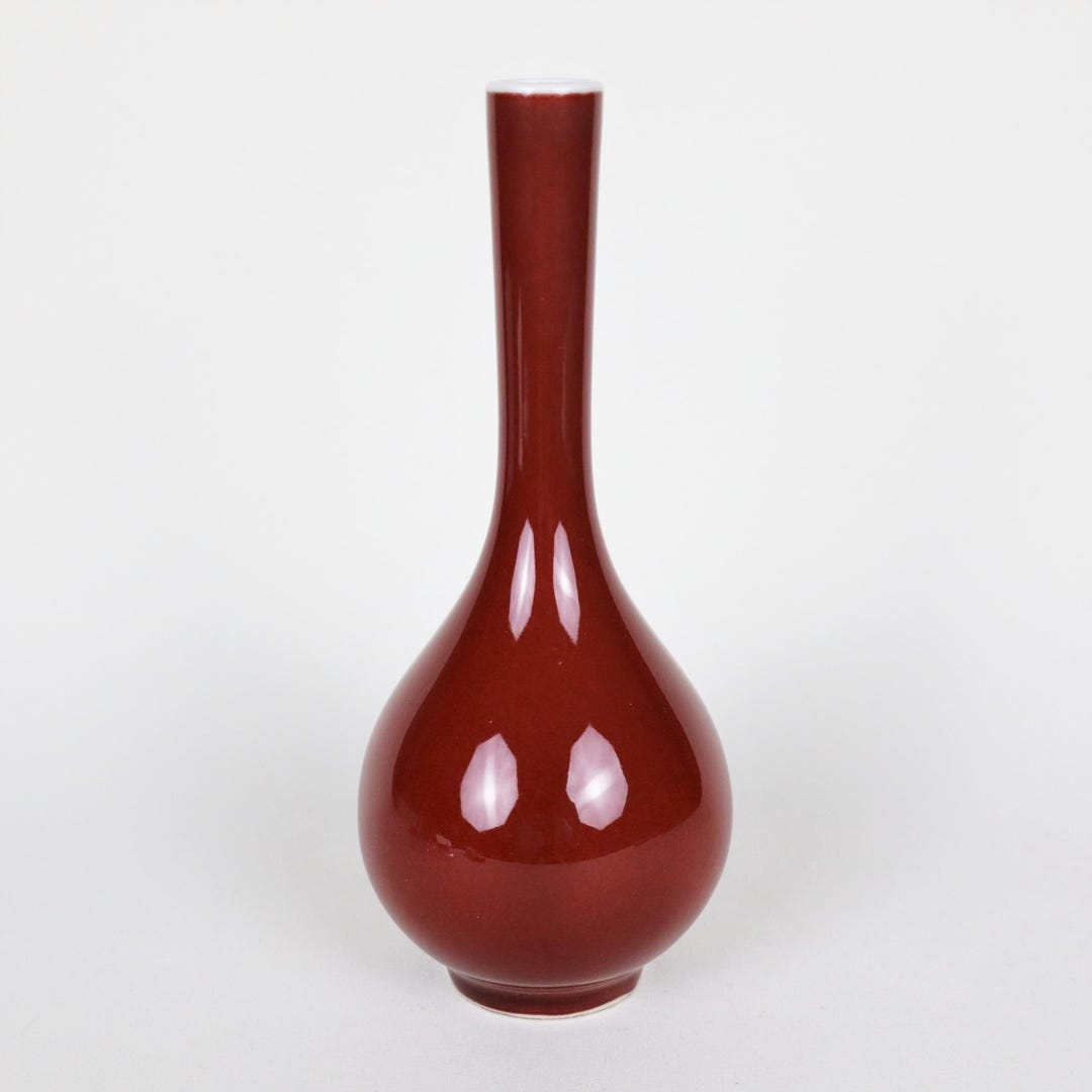 Sang De Boeuf Chinese Dan Ping Porcelain Vase Qing Dynasty, Kangxi Mark ...