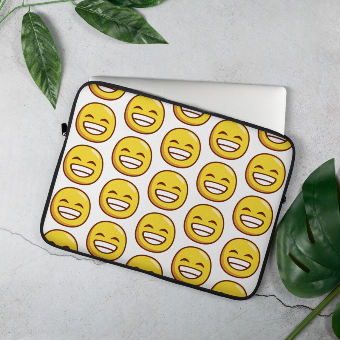Emoji Laptop Sleeve Emoji Smiley Face Laptop Case, Laptop Cases - Etsy