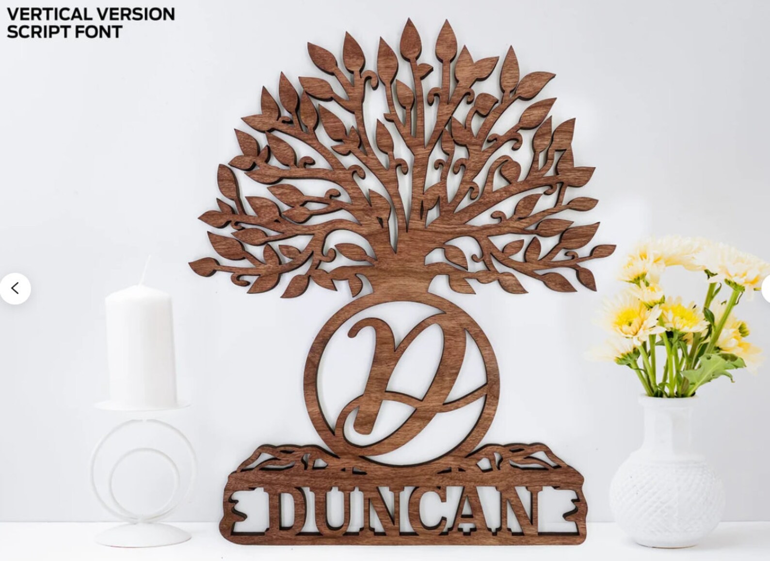 Split Letter Monogram, Tree of Life Monogram, Monograms for Your Home ...