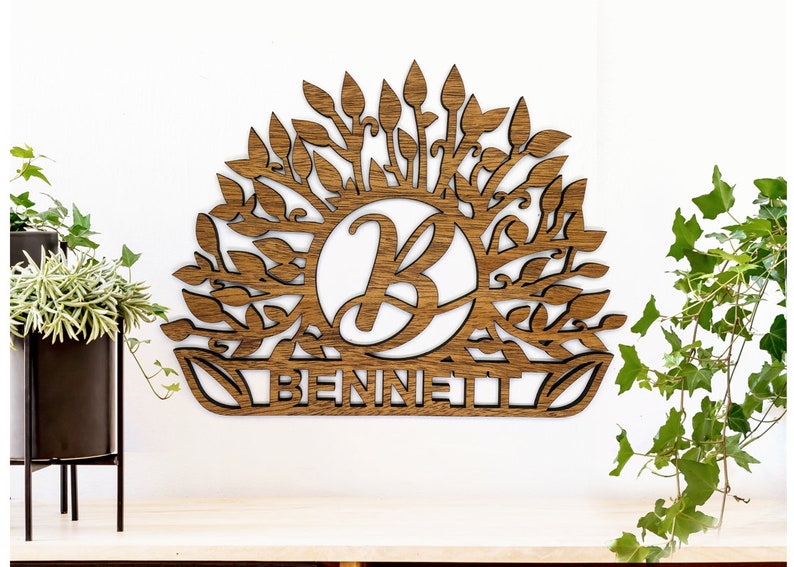 Split Letter Monogram, Tree of Life Monogram, Monograms for Your Home ...