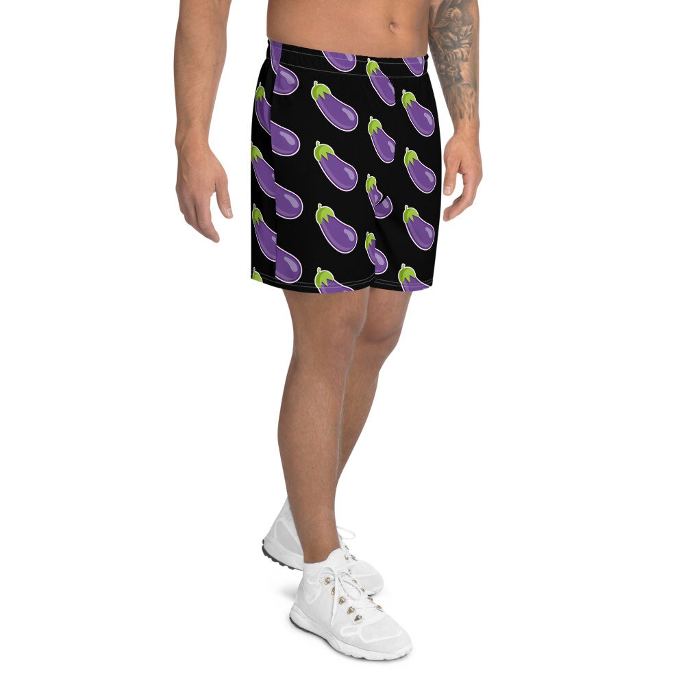 Mens Athletic Long Shorts Eggplant Etsy Uk