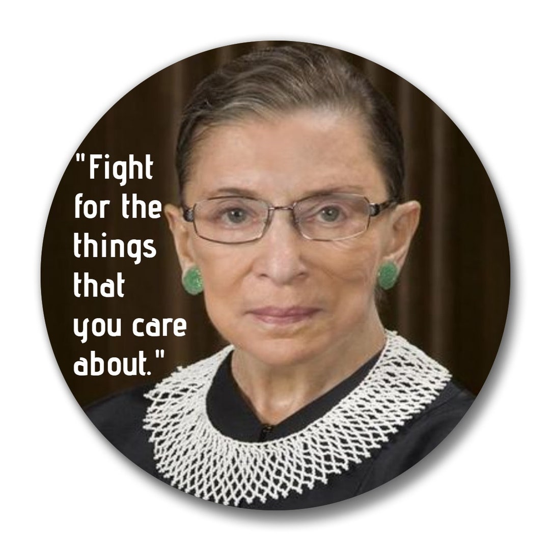 RBG Quote Button: 2.25" Metallic Pin - Etsy