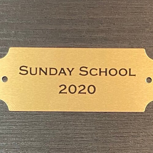 Laser Engraved 3 X 1 Gold Plate W/notched Corners - Etsy