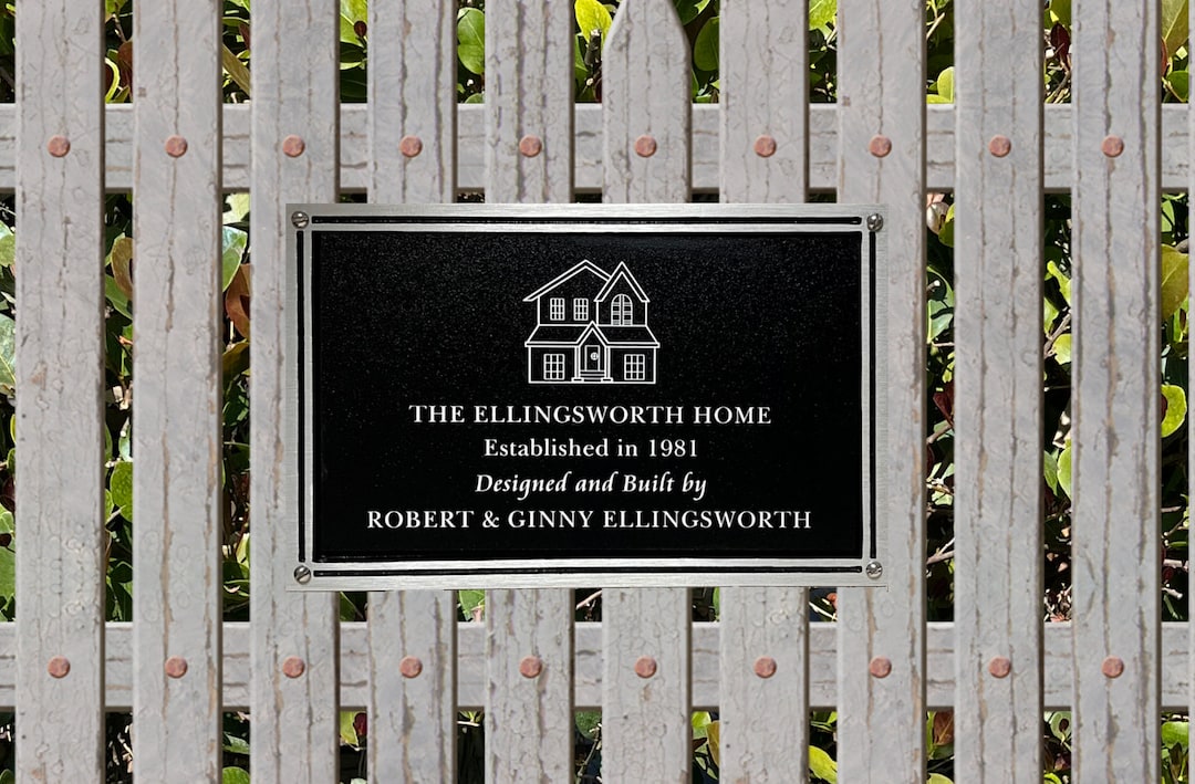 8" X 12" Outdoor Cast Aluminum Plaque With Screws - Engraved for ...