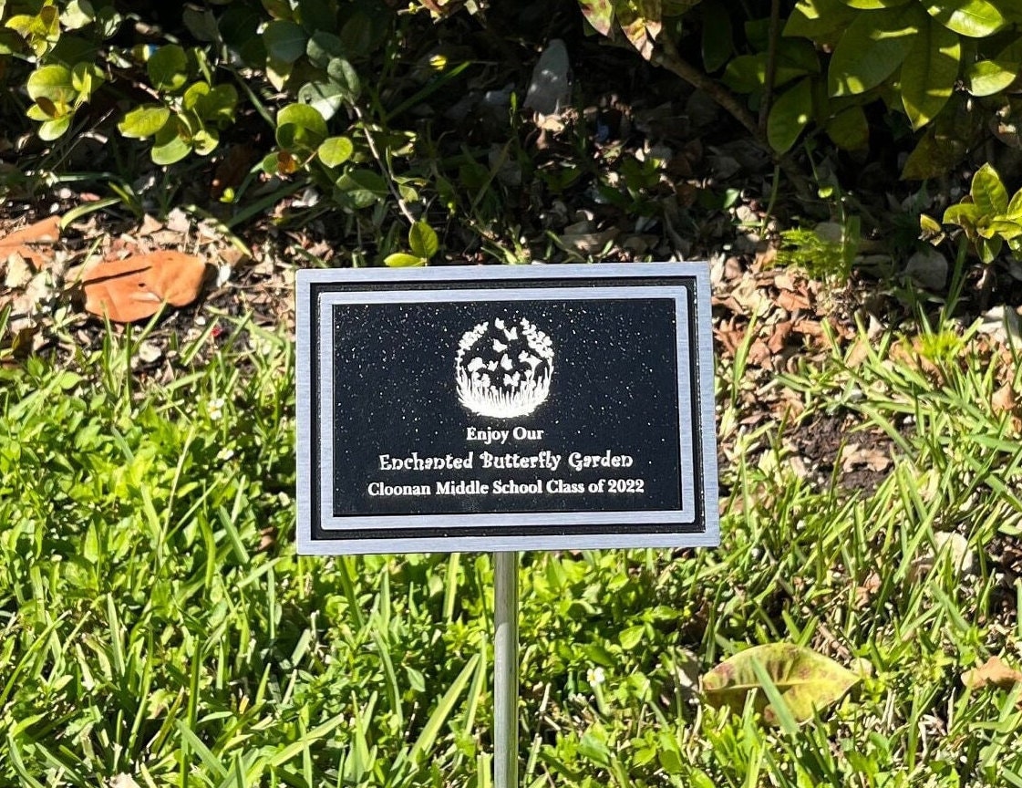 Personalized 4" X 6" Outdoor Plaque W/ Stake - Engraved for Memorial ...