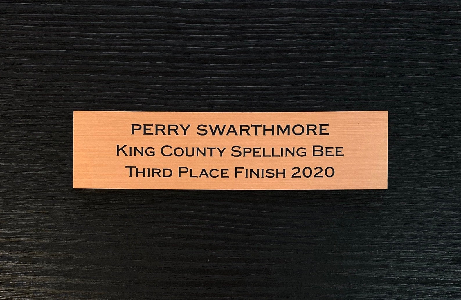 Laser Engraved 4" X 1" Copper Plate W/square Corners and Adhesive ...